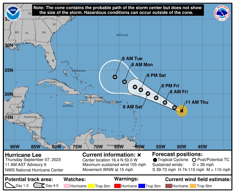 Hurricane Lee Could Become First Cat 5 of the Season