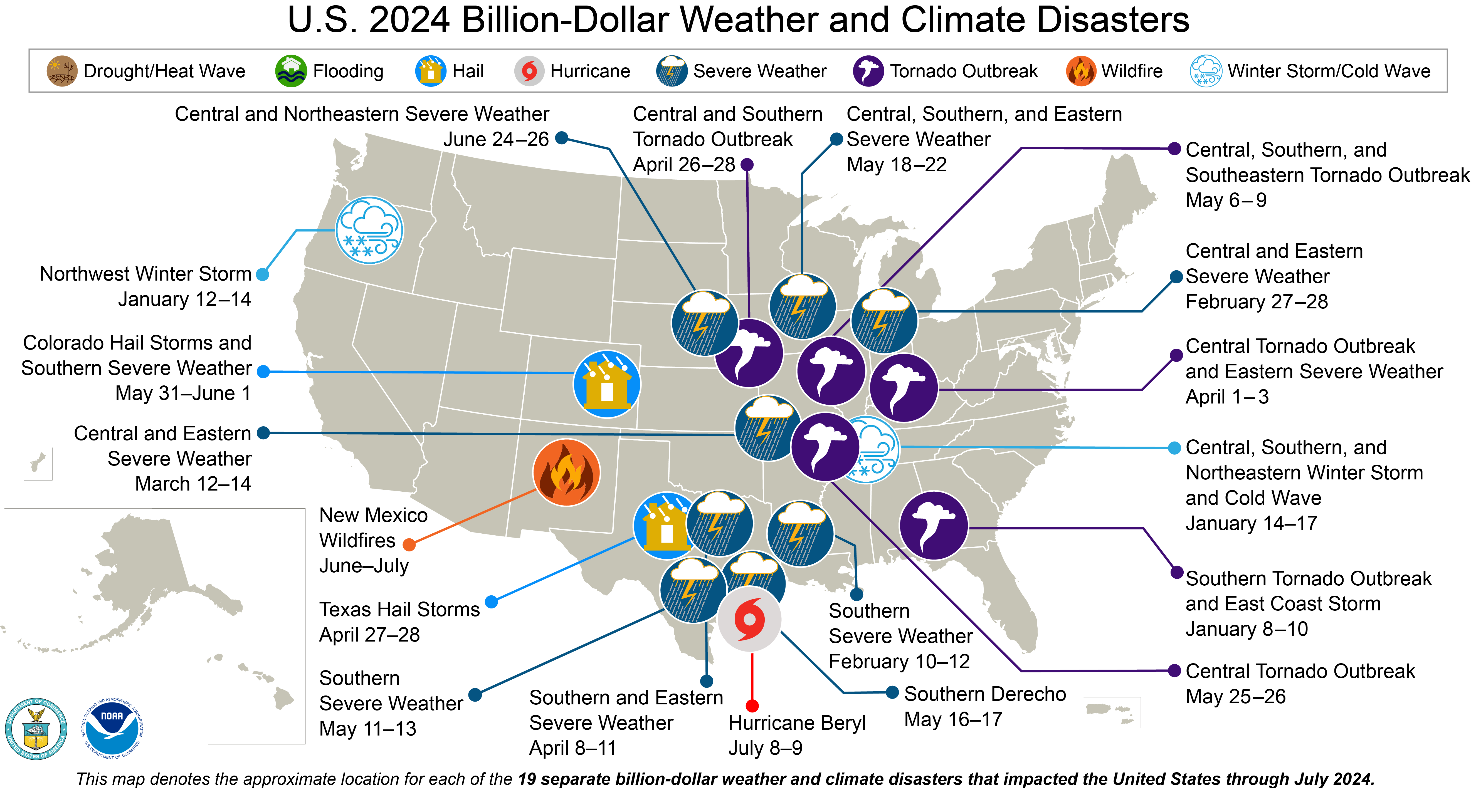 2024 U.S. Weather Disasters Stack Up
